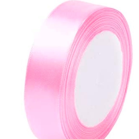 Office | 25 Yards 1 Inch Satin Ribbon Roll Light Pink Color | Poshmark